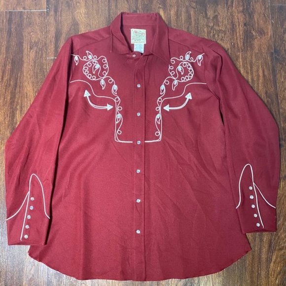 H Bar C | Shirts | Vintage H Bar C California Ranch Wear Mens 75 Large ...